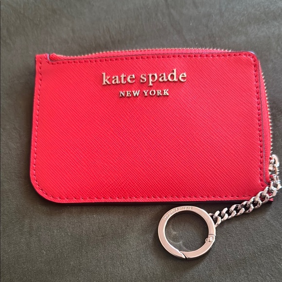 kate spade | Accessories | Kate Spade Hot Orange Key Card Holder With ...